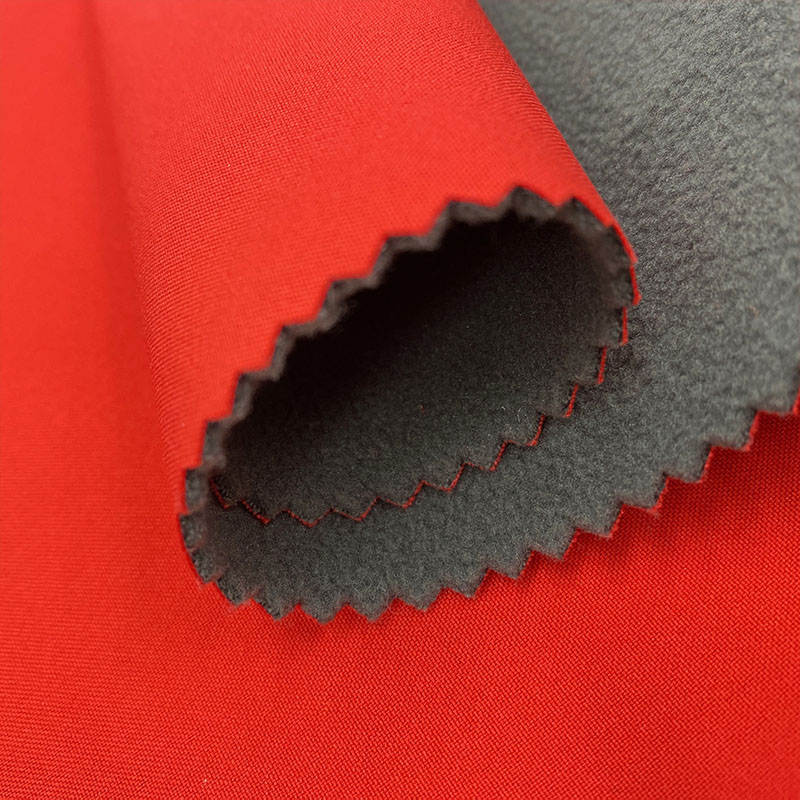 150D Mechanical Stretch Softshell Fabric Deep Penetration Polar Fleece ...