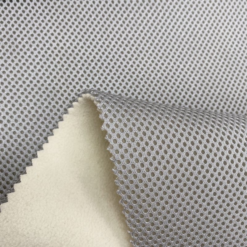 Sandwich Structure 100% Polyester Mesh Fabric Bonded Polar Fleece ...
