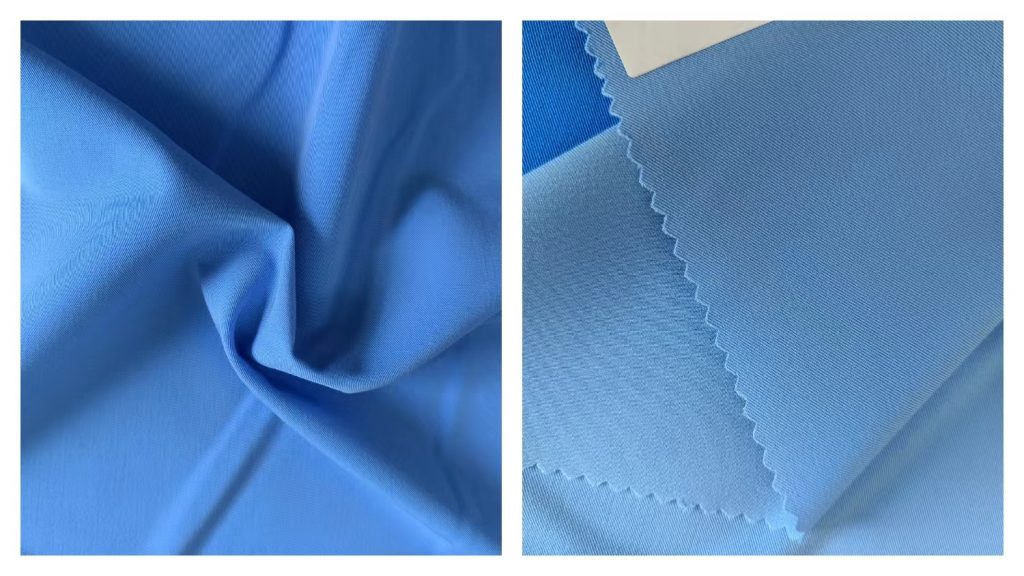 Hot Sales TR Stretch Twill fabric 72%Polyester 21%Rayon 7%Spandex Faric ...