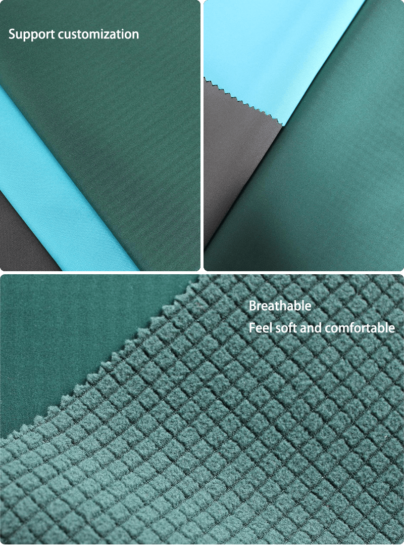 75D 4 Way Stretch Softshell Bonded Polar Fleece with TPU for Outdoor ...