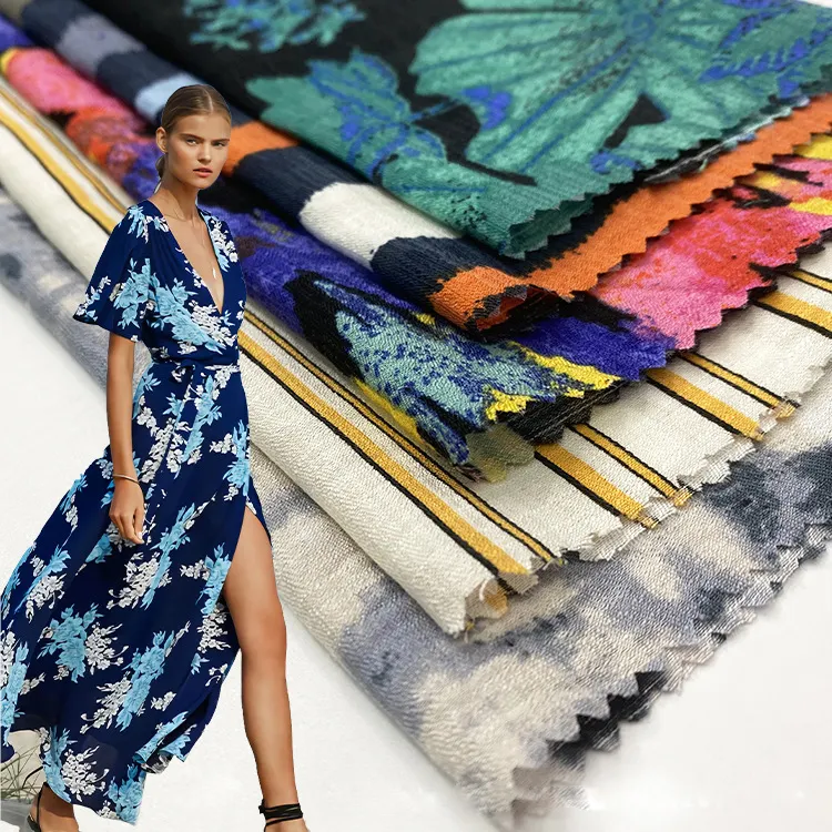 30% Silk 70% Linen Jacquard Print Fabric–Hangzhou Kangman Textile Co., Ltd.